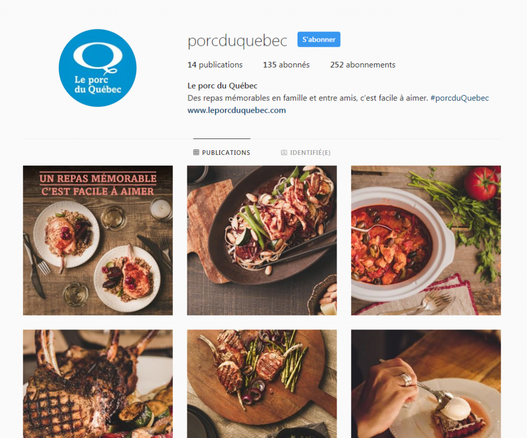 Le porc du Québec est maintenant sur Instagram - Les Éleveurs de porcs ...